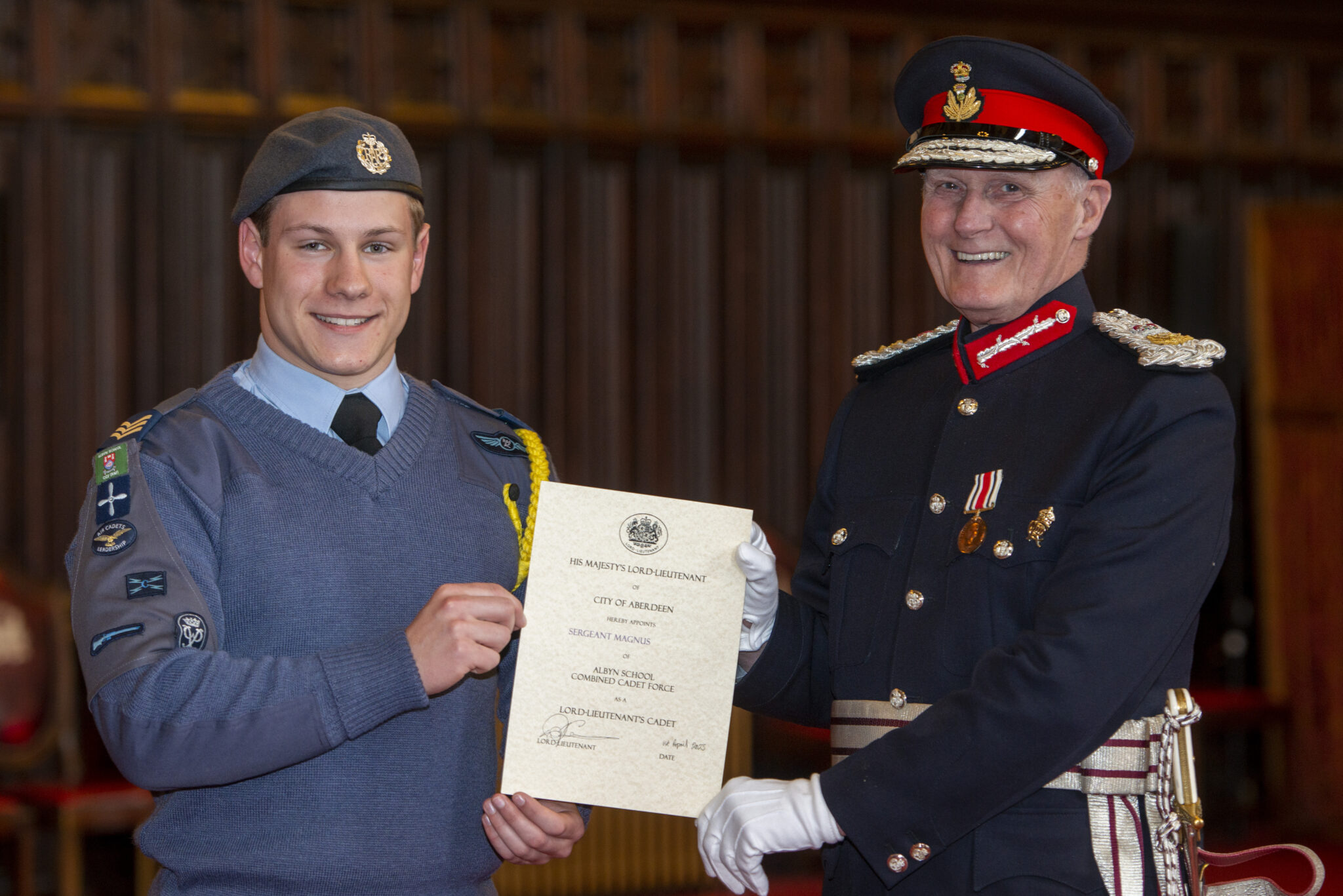 School Captain and Lord-Lieutenant’s Cadet Magnus aces Higher exams